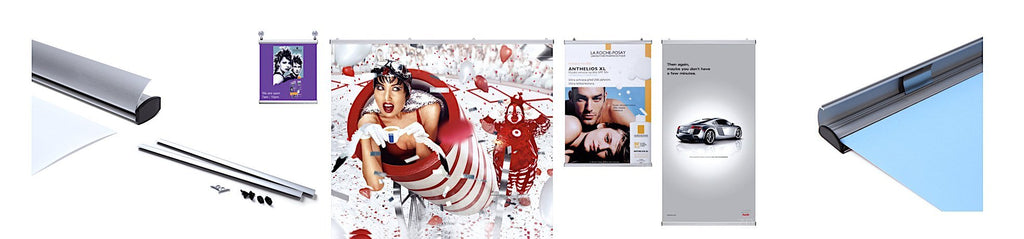 Aluminum Poster and Banner Rails, Sign Hanging System | Displays247