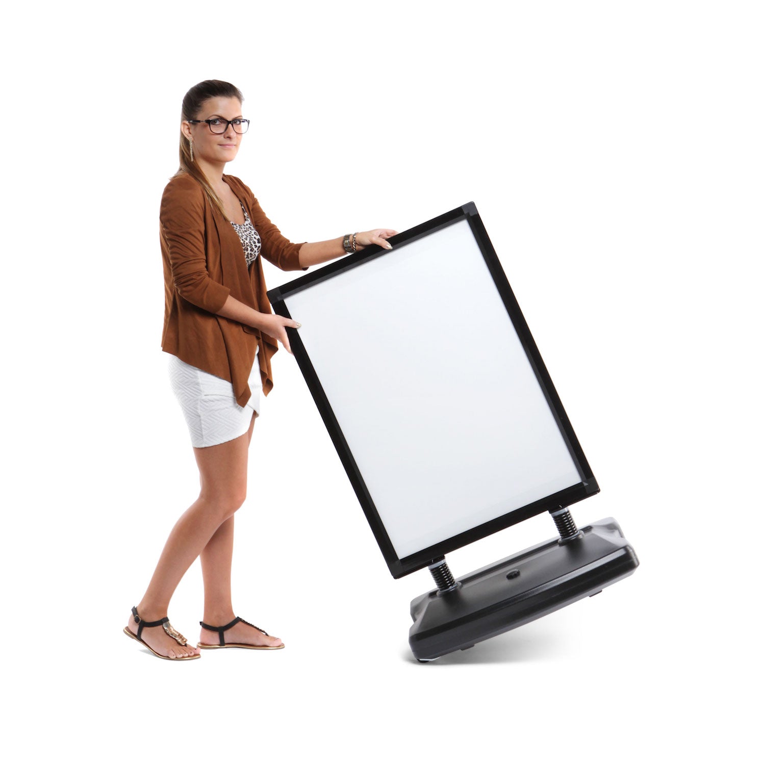 Sidewalk Sign | Water Base with 2 Wheels | Snap Open Springboard | for ...